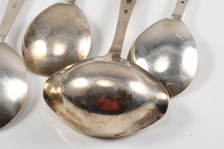 Vintage Danish Silverware Set, 4-Piece 1950s, 1G40 For Sale at 1stDibs