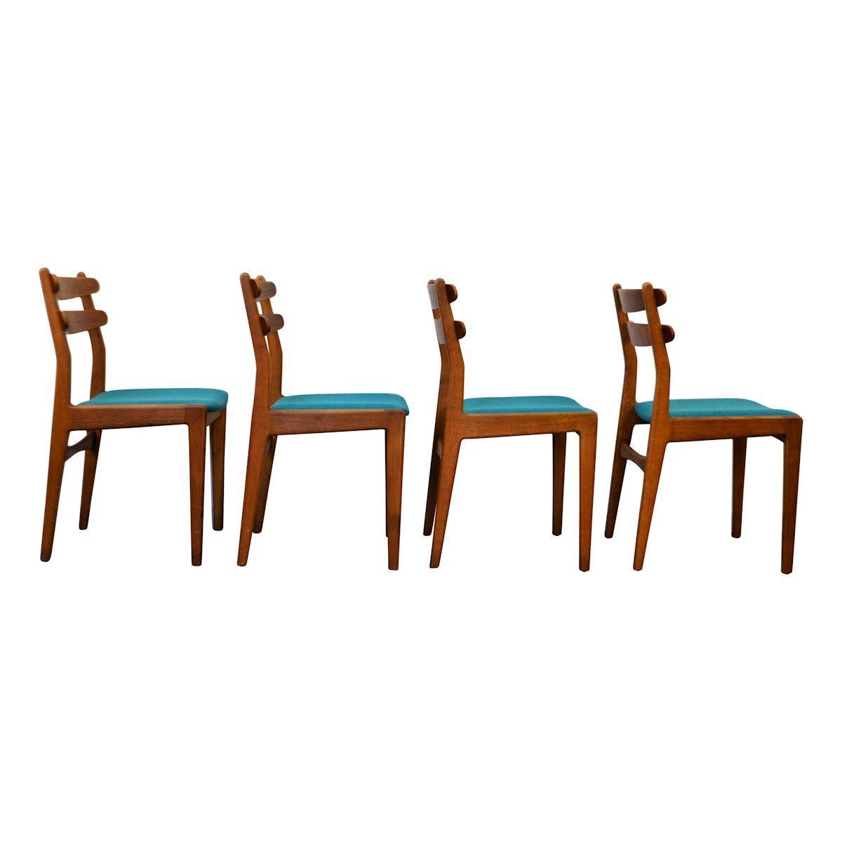Vintage Danish Slagelse Teak/Oak Dining Chairs, Set of 4 For Sale at ...