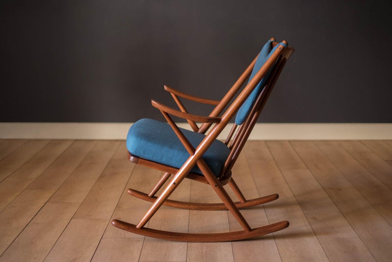 Vintage Danish Solid Teak Rocking Chair by Frank Reenskaug for Bramin ...