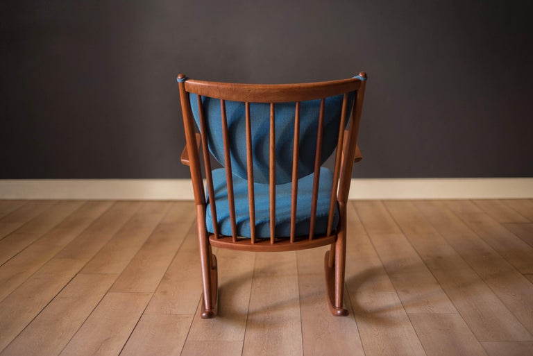 Vintage Danish Solid Teak Rocking Chair by Frank Reenskaug for Bramin ...