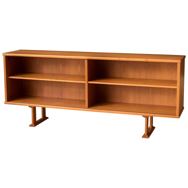 Vintage Danish Teak Bookcase Console Cabinet at 1stDibs | teak console ...