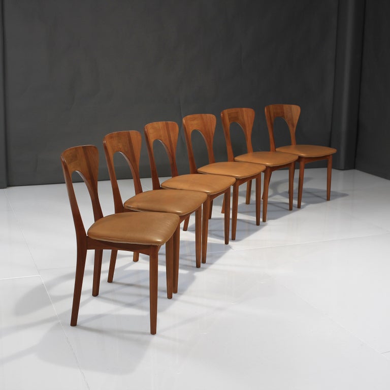 Vintage Danish Teak Dining 'Peter' Chairs by Niels Koefoed, Set of 6 ...
