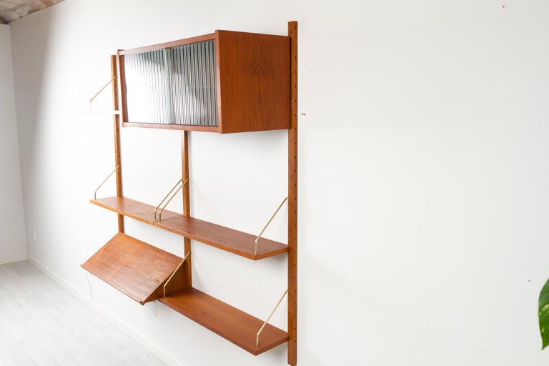 Vintage Danish Teak Modular Wall Unit 1960s For Sale at 1stDibs