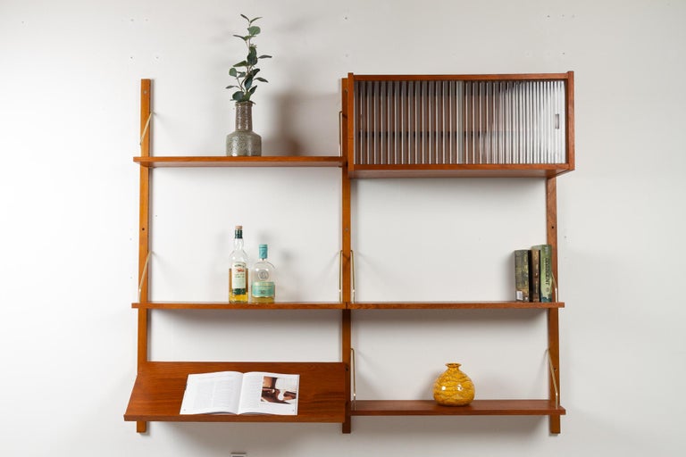 Vintage Danish Teak Modular Wall Unit 1960s For Sale at 1stDibs