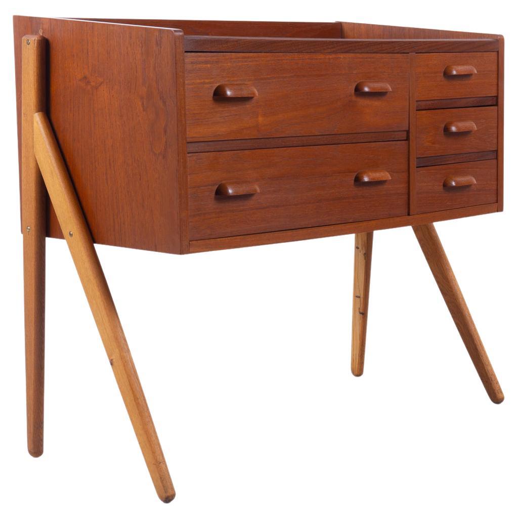 Danish Modern Teak Vanity by Komfort at 1stDibs