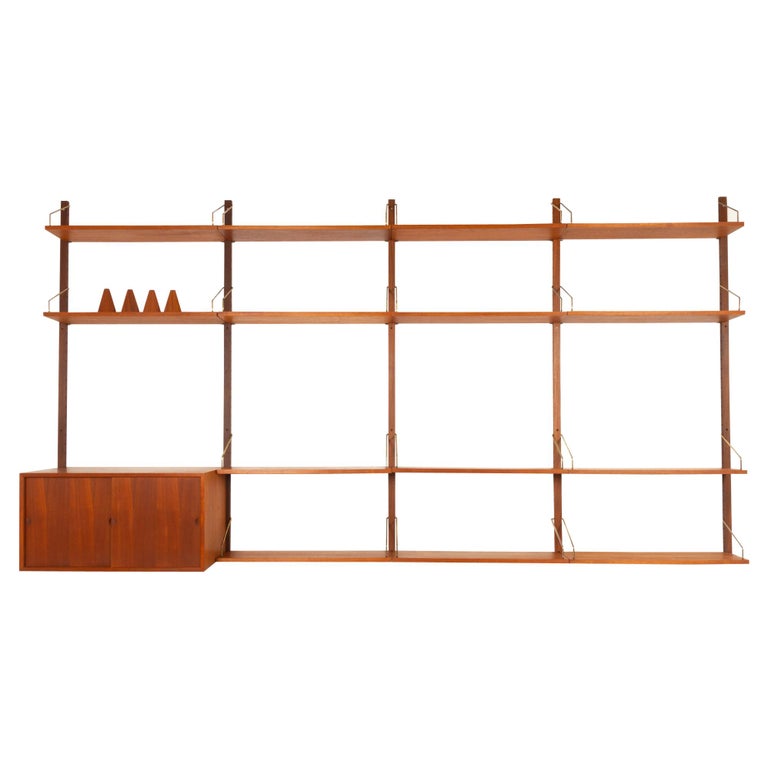 Vintage Danish Teak Wall Unit by Poul Cadovius for Cado, 1960s at 1stDibs
