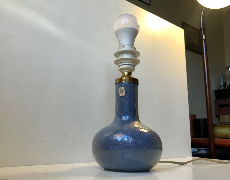 Vintage Danish Troll Glass Table Lamp by Sidse Werner for Holmegaard ...