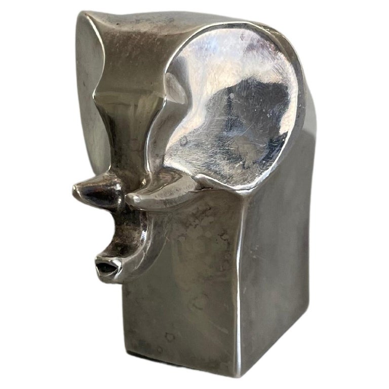 Vintage Dansk Silver Plated Elepant Paperweight For Sale at 1stDibs