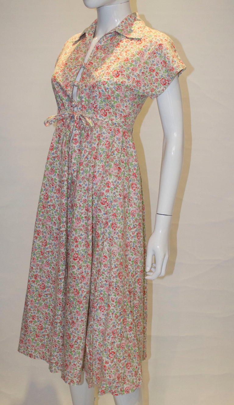 Vintage David Silverman Cotton Dress For Sale at 1stDibs