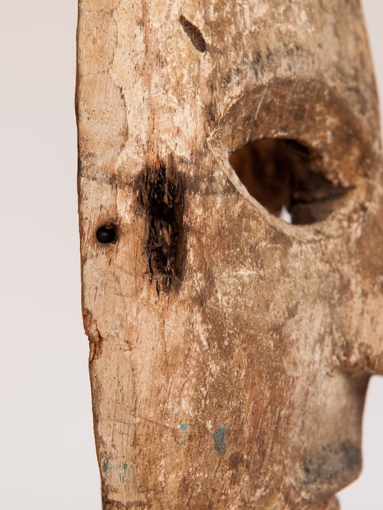 Vintage Dayak Mask from Borneo, Early to Mid-20th Century, on Metal ...