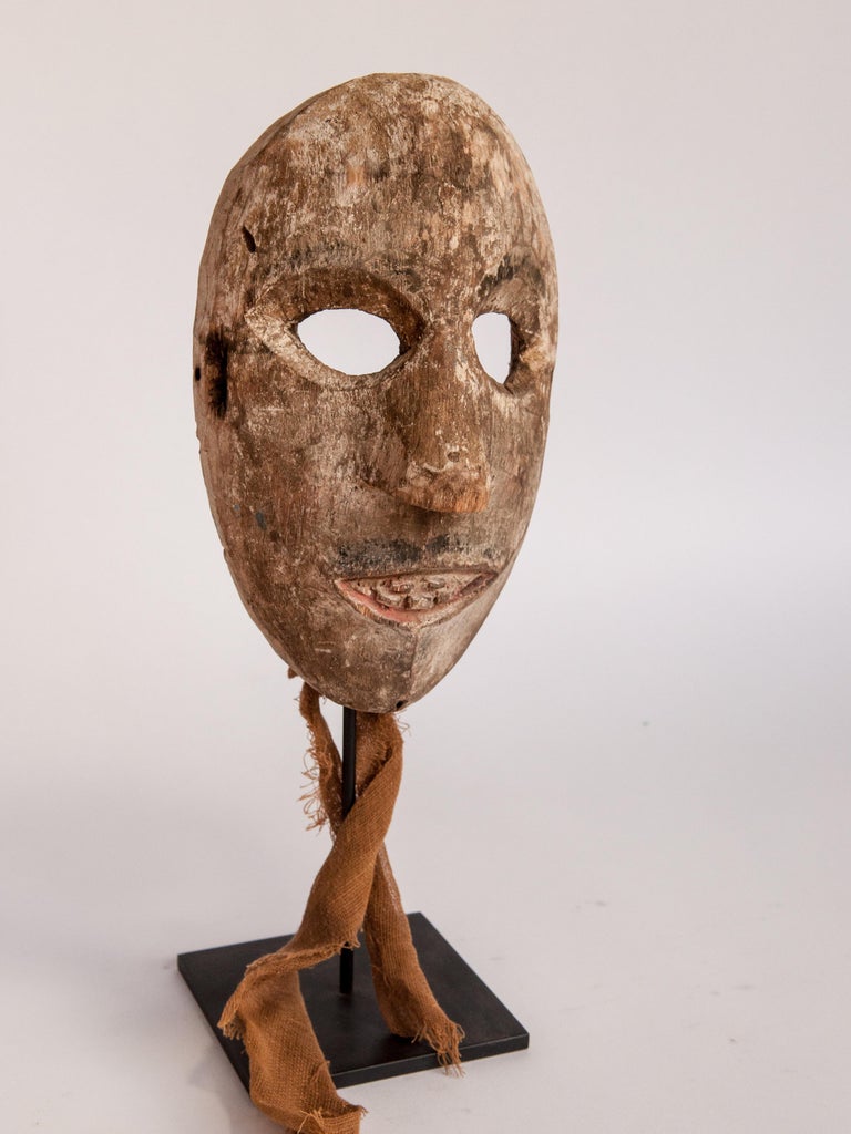 Vintage Dayak Mask from Borneo, Early to Mid-20th Century, on Metal ...