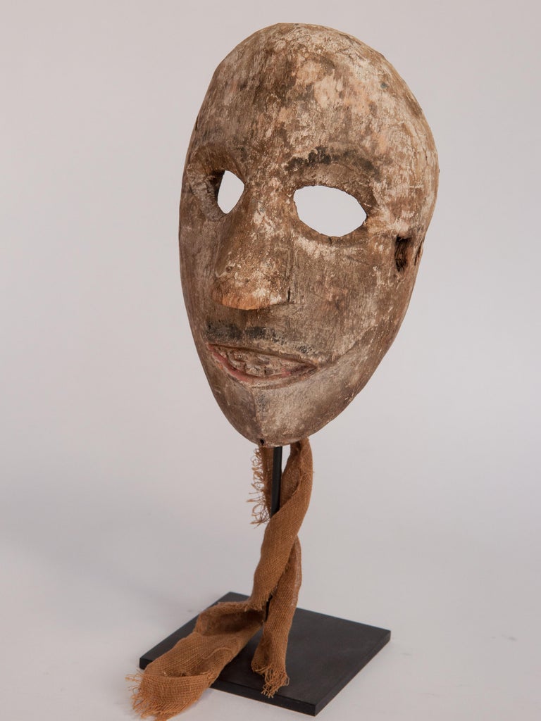 Vintage Dayak Mask from Borneo, Early to Mid-20th Century, on Metal ...