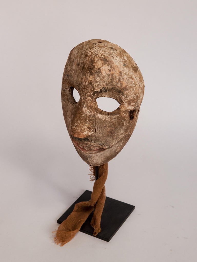 Vintage Dayak Mask from Borneo, Early to Mid-20th Century, on Metal ...