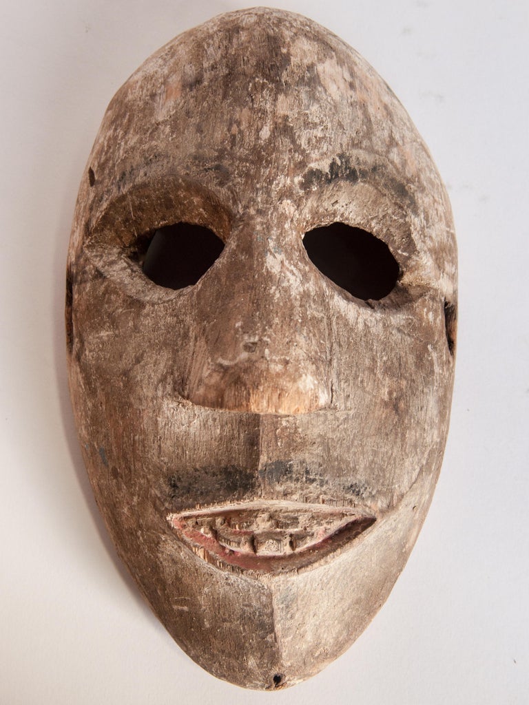 Vintage Dayak Mask from Borneo, Early to Mid-20th Century, on Metal ...