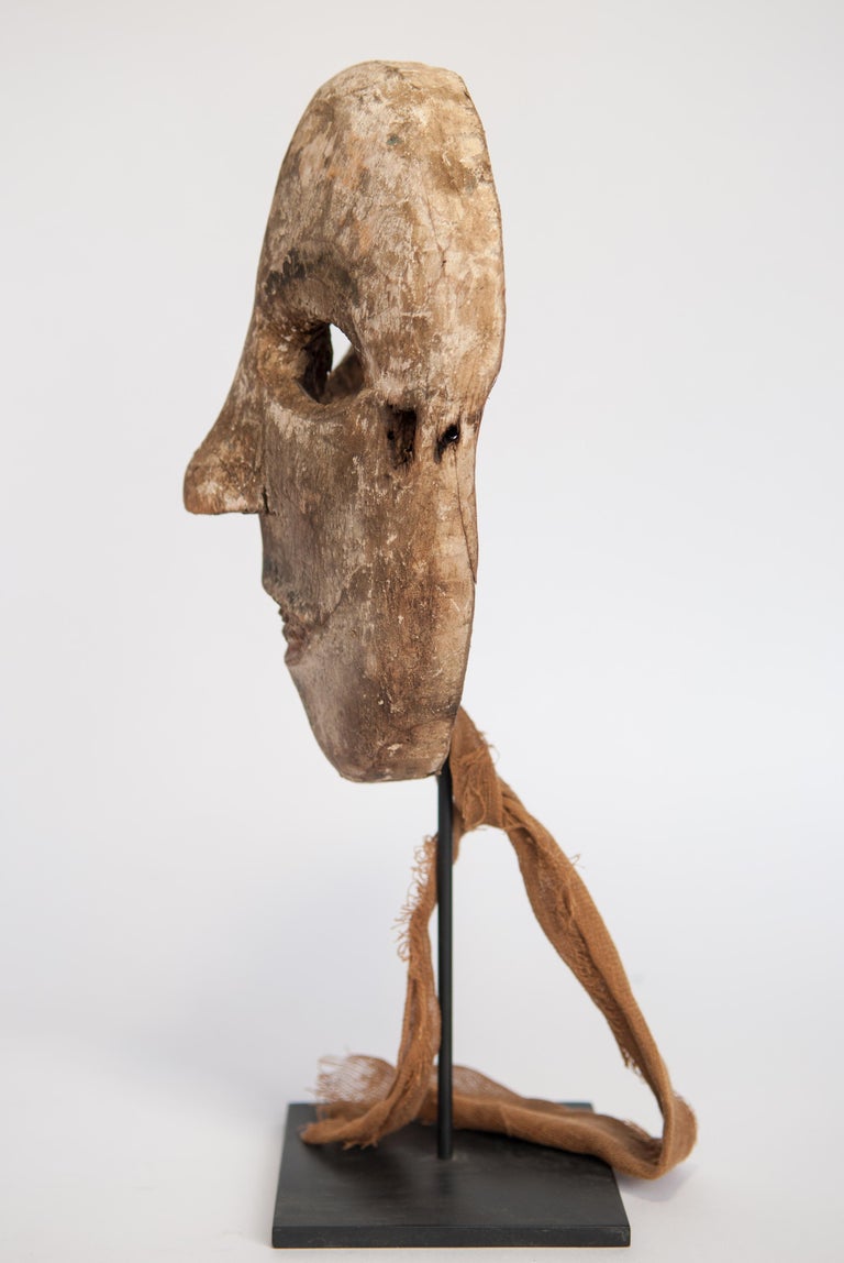 Vintage Dayak Mask from Borneo, Early to Mid-20th Century, on Metal ...