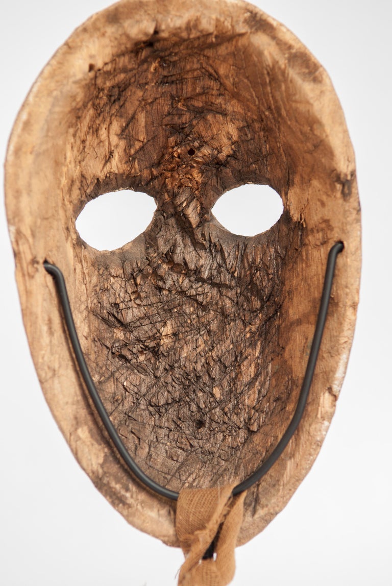 Vintage Dayak Mask from Borneo, Early to Mid-20th Century, on Metal ...