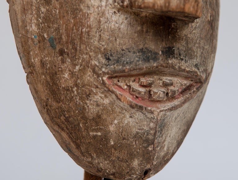 Vintage Dayak Mask from Borneo, Early to Mid-20th Century, on Metal ...