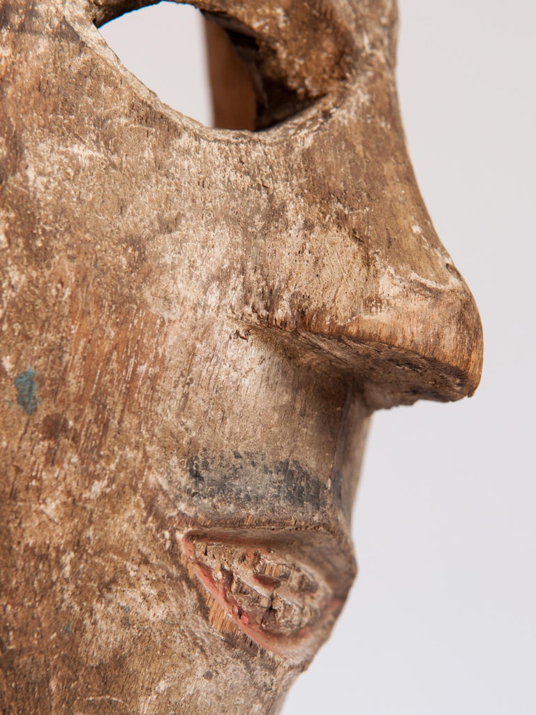 Vintage Dayak Mask from Borneo, Early to Mid-20th Century, on Metal ...