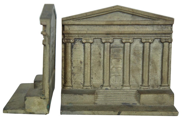 Vintage Dayton Ohio Old Courthouse Brass Bookends Temple of Theseus ...