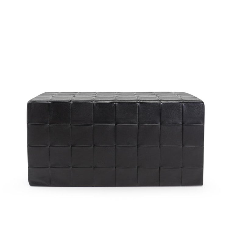 Vintage De Sede Patchwork Leather XL Hocker, 1970s For Sale at 1stDibs