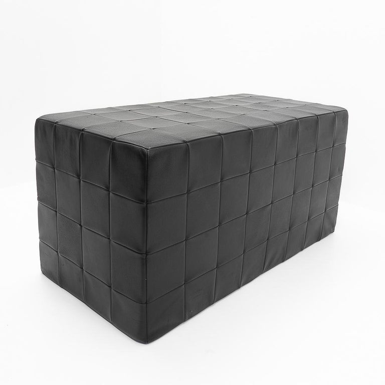 Vintage De Sede Patchwork Leather XL Hocker, 1970s For Sale at 1stDibs