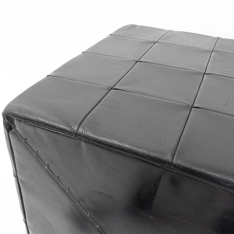Vintage De Sede Patchwork Leather XL Hocker, 1970s For Sale at 1stDibs