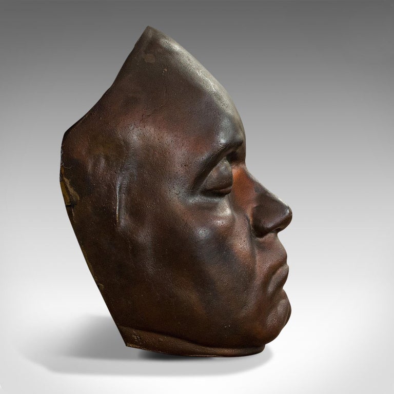 Vintage Death Mask, English, Bronze, Memento Mori, 20th Century, circa ...