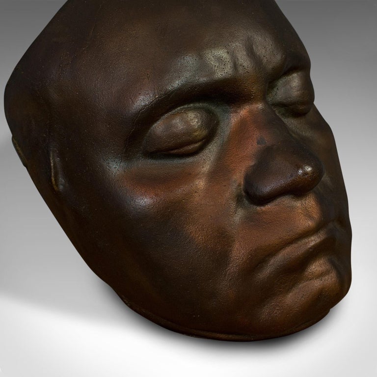Vintage Death Mask, English, Bronze, Memento Mori, 20th Century, circa ...