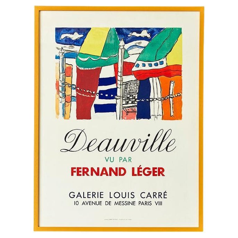 Vintage "Deauville Vu Par Fernand Leger" Exhibition Poster, France ...