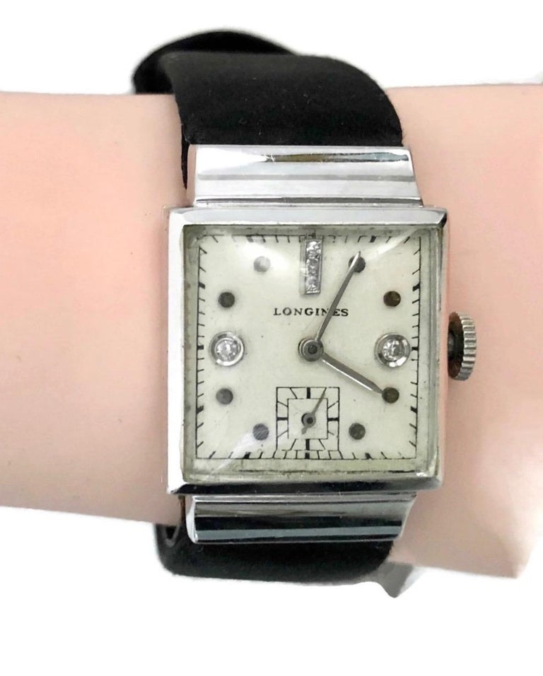 Vintage Deco 14 Karat Gold Longines Mechanical Watch with Original ...