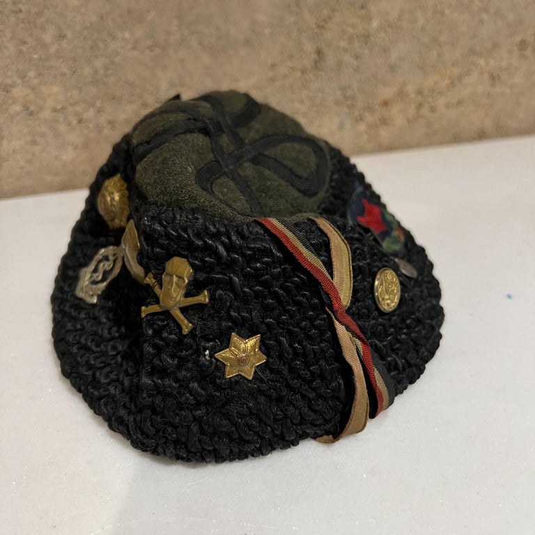 Vintage Decorated Military Hat Papakha Beanie J Legros Chapelier Liege ...