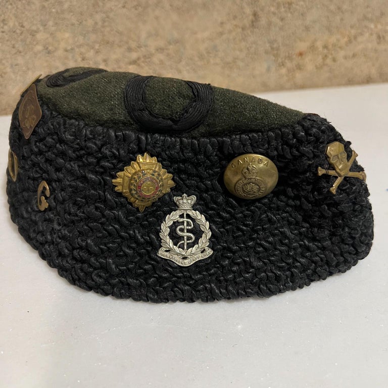 Vintage Decorated Military Hat Papakha Beanie J Legros Chapelier Liege ...