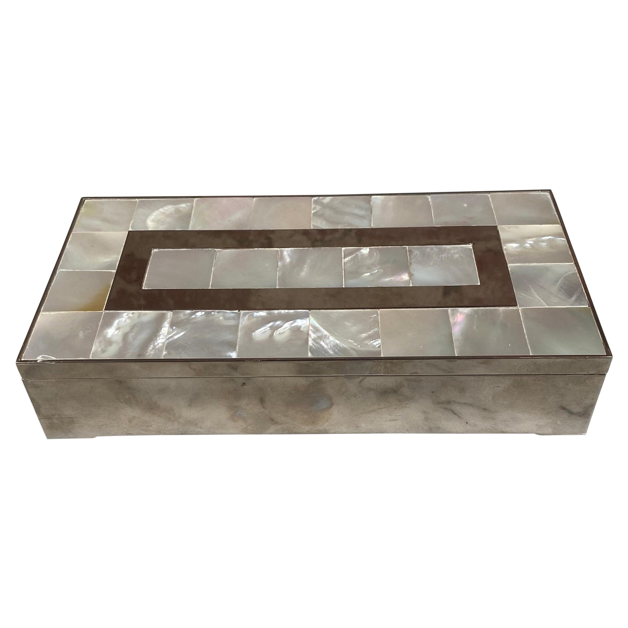 Lino Sabattini Made in Italy Decorative Box in Silver Metal, 1960s For ...