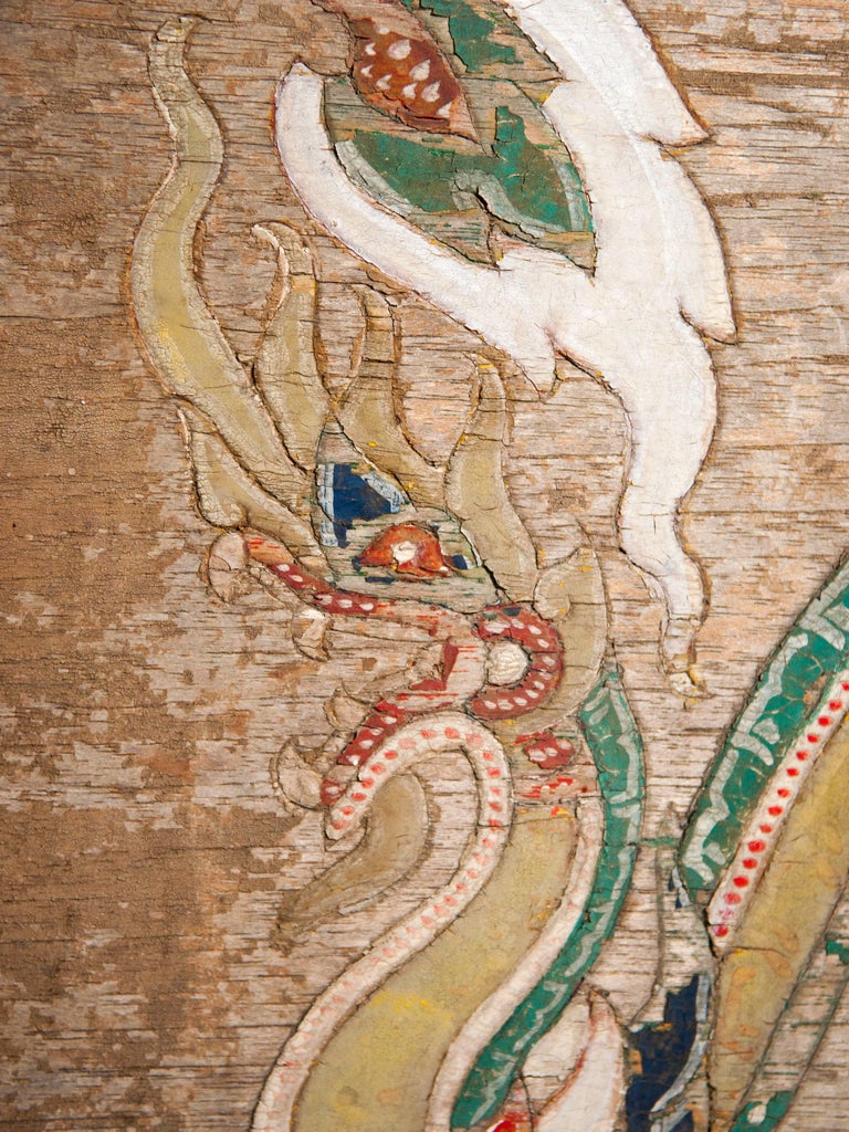 Vintage Decorative Cart Panel, Naga Motif, Mid-20th Century, North ...