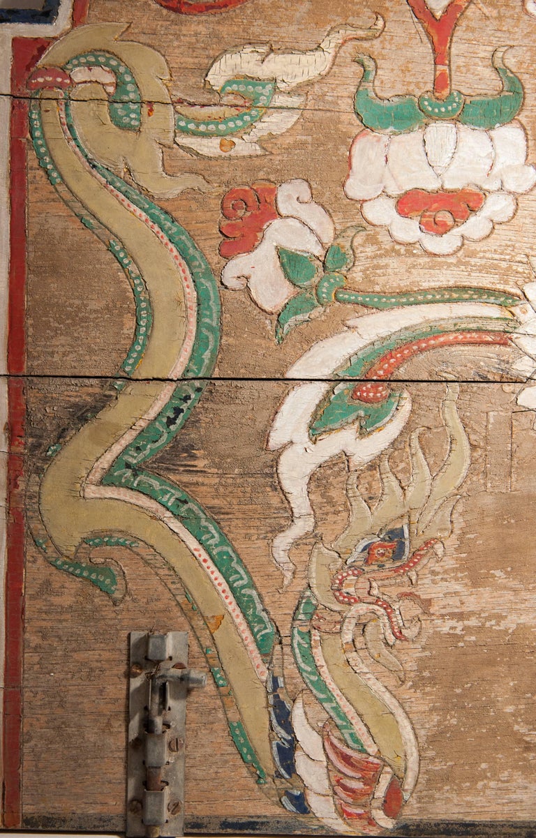 Vintage Decorative Cart Panel, Naga Motif, Mid-20th Century, North ...