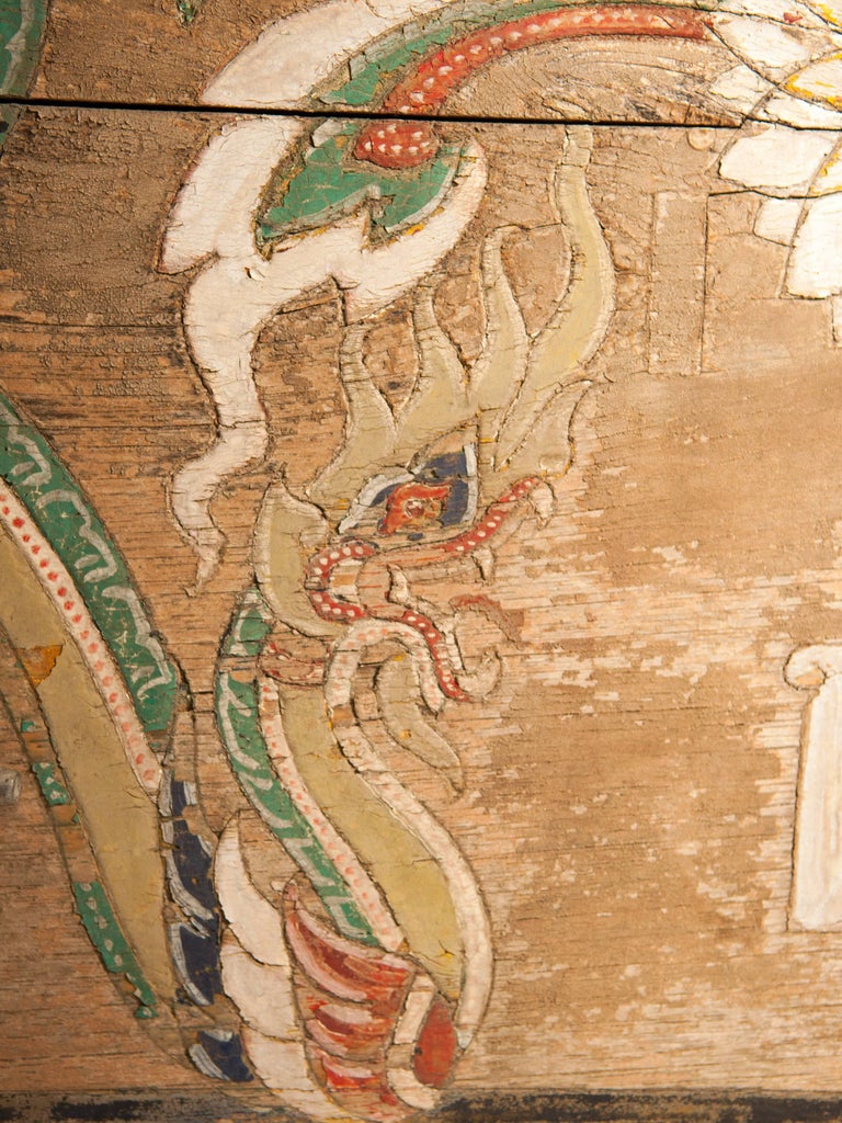 Vintage Decorative Cart Panel, Naga Motif, Mid-20th Century, North ...