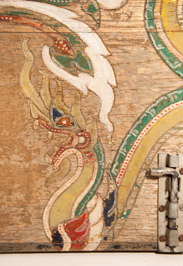 Vintage Decorative Cart Panel, Naga Motif, Mid-20th Century, North ...