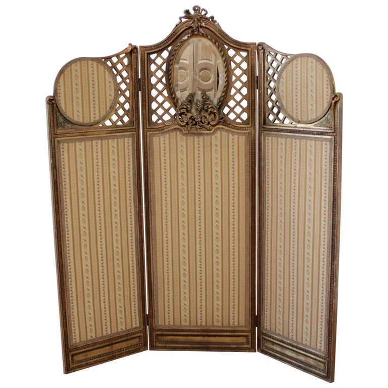 Vintage Decorative French Style Dressing Screen at 1stDibs