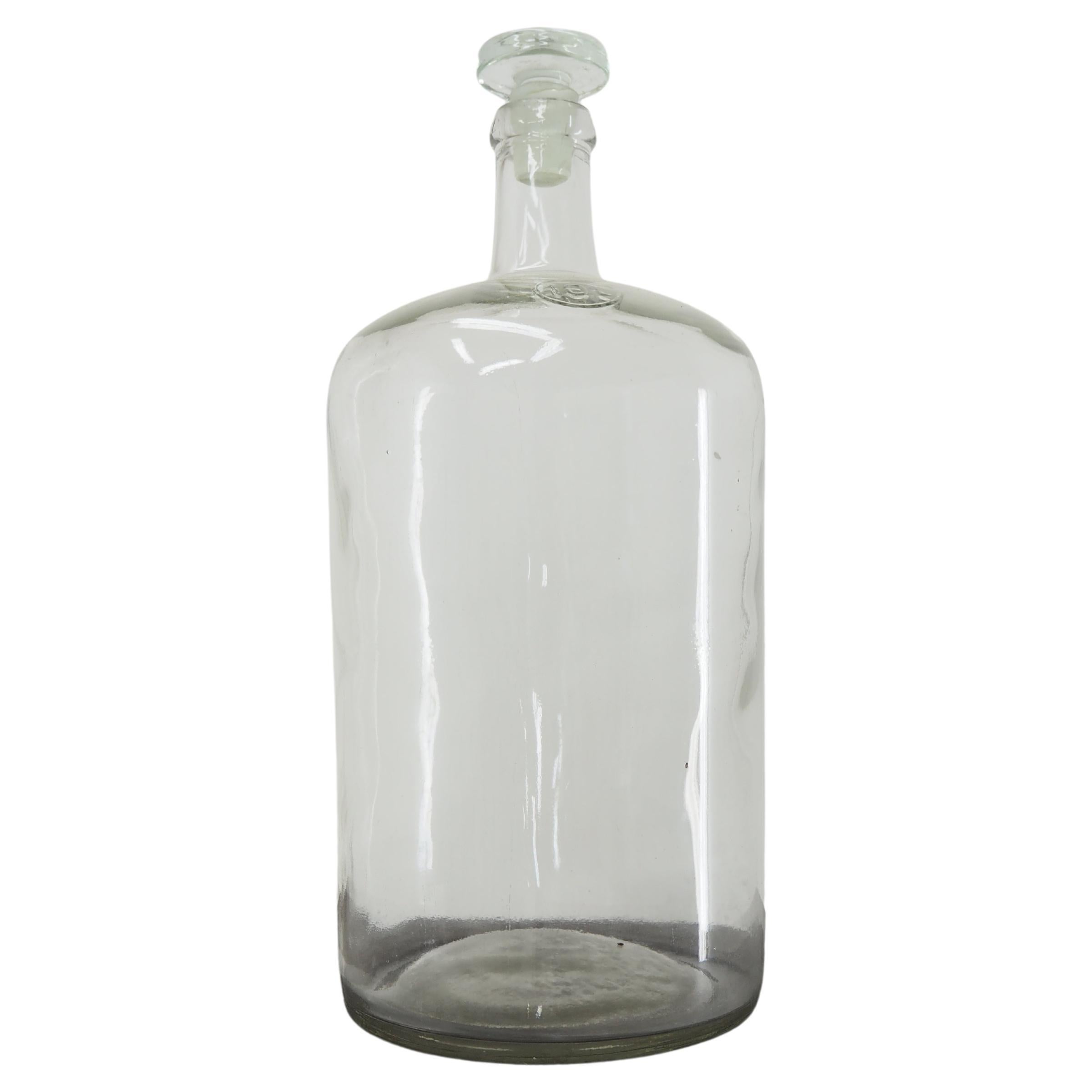 Vintage Decorative Glass Bottle 10 Litre, Vase, 1970s For Sale at 1stDibs