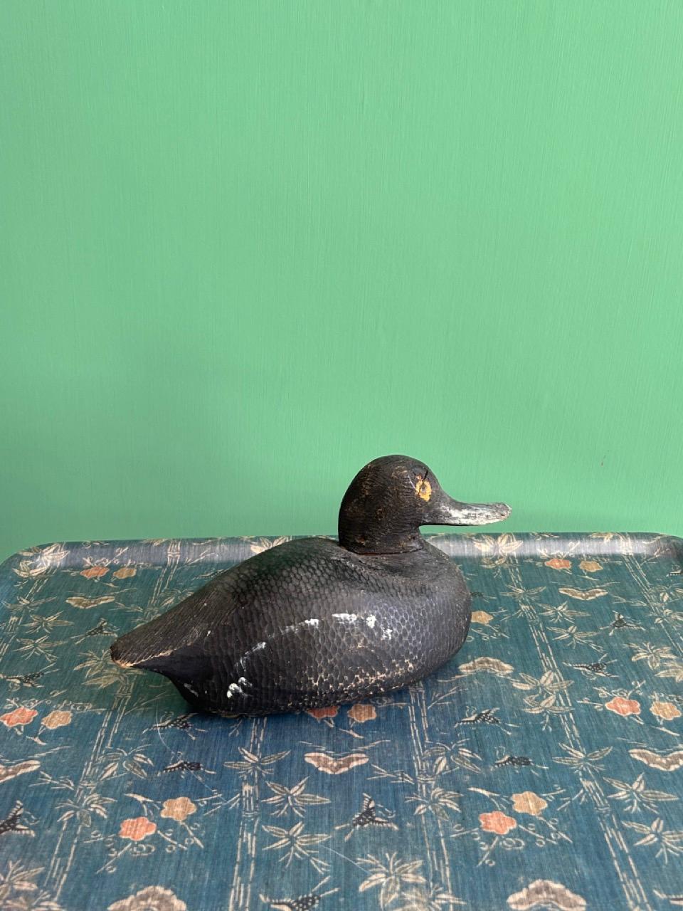 Vintage Decorative Hand-Carved and -Painted Duck, France, 20th Century ...