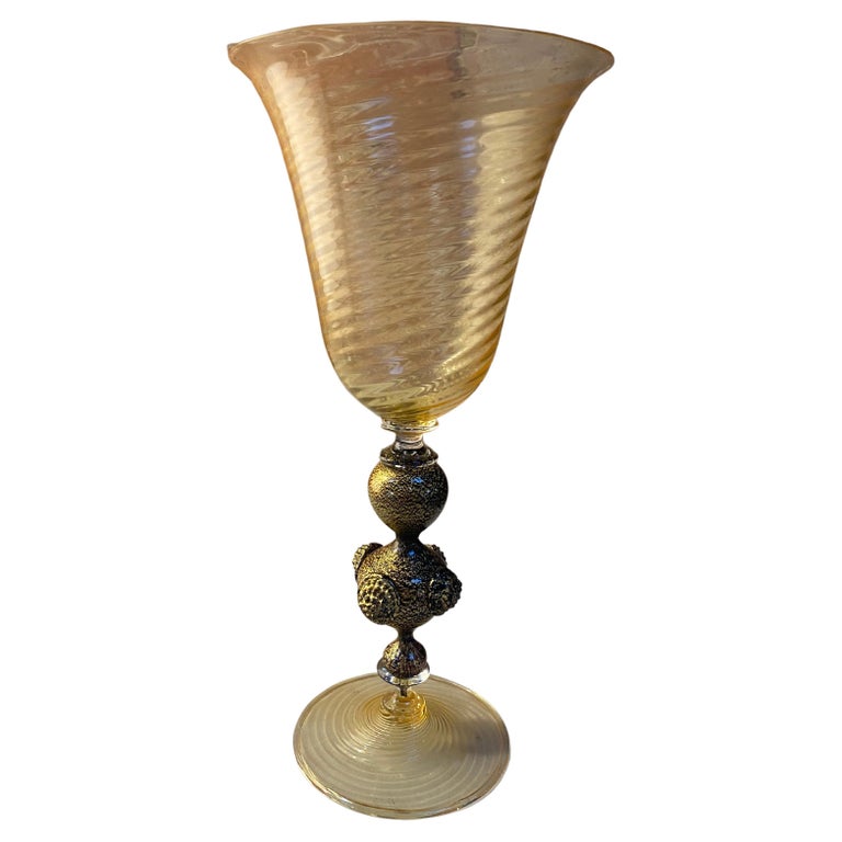 Vintage Decorative Italian Handcrafted Chalice, 1970s For Sale at 1stDibs