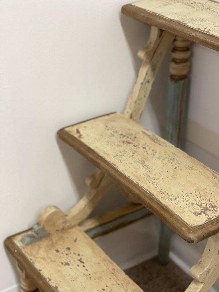 Vintage Decorative Library Steps, Tiered Table For Sale at 1stDibs