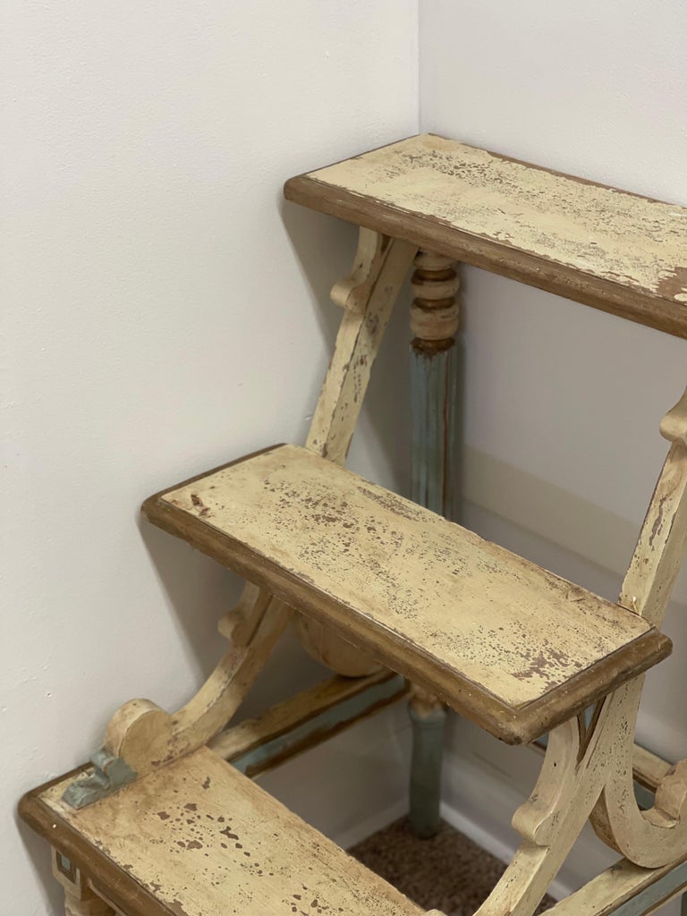 Vintage Decorative Library Steps, Tiered Table For Sale at 1stDibs