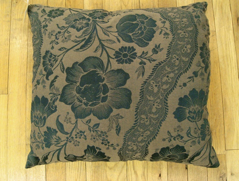 Vintage Decorative Pillow with Directional Floral Pattern For Sale at ...