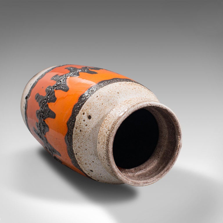 Vintage Decorative Vase, German, Ceramic, Lava Pattern, Flower, Stick ...