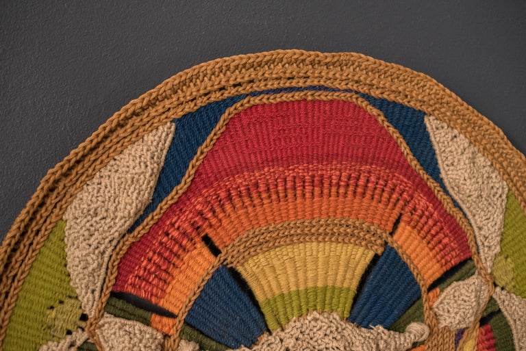 Vintage Decorative Wall Hanging Macrame Textile by Marion Ferri at 1stDibs