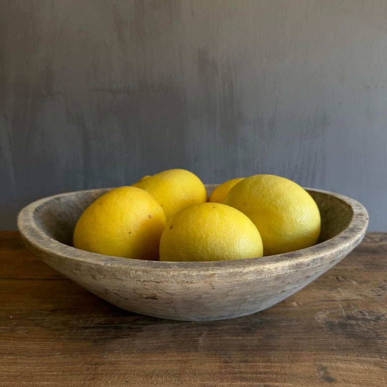 Vintage Decorative Wood Bowl For Sale at 1stDibs
