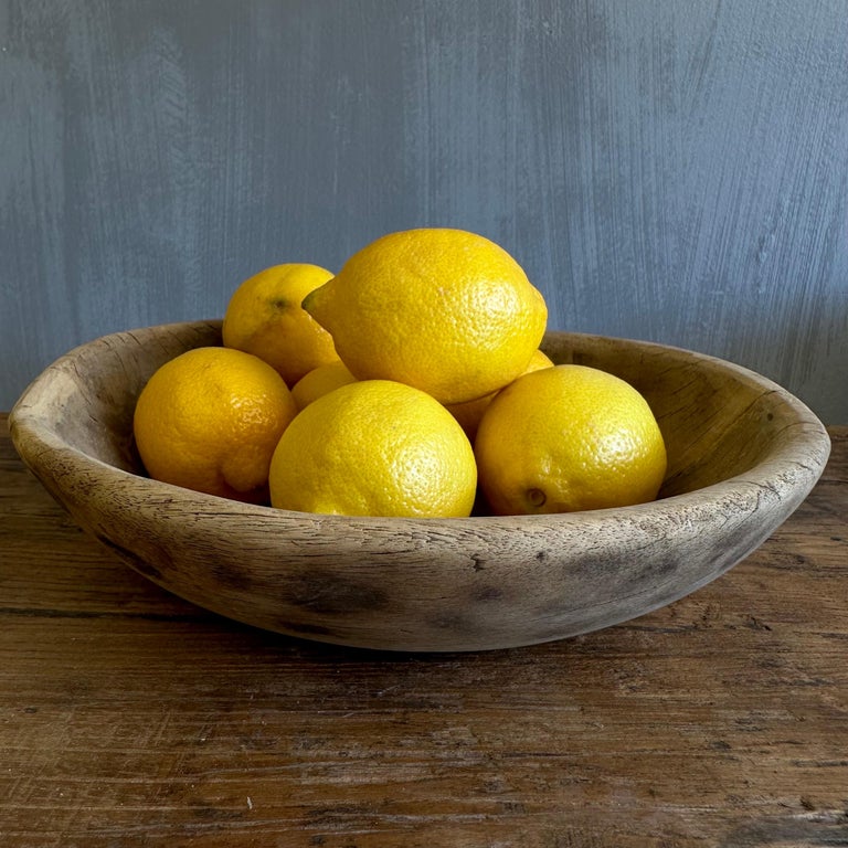 Vintage Decorative Wood Bowl For Sale at 1stDibs