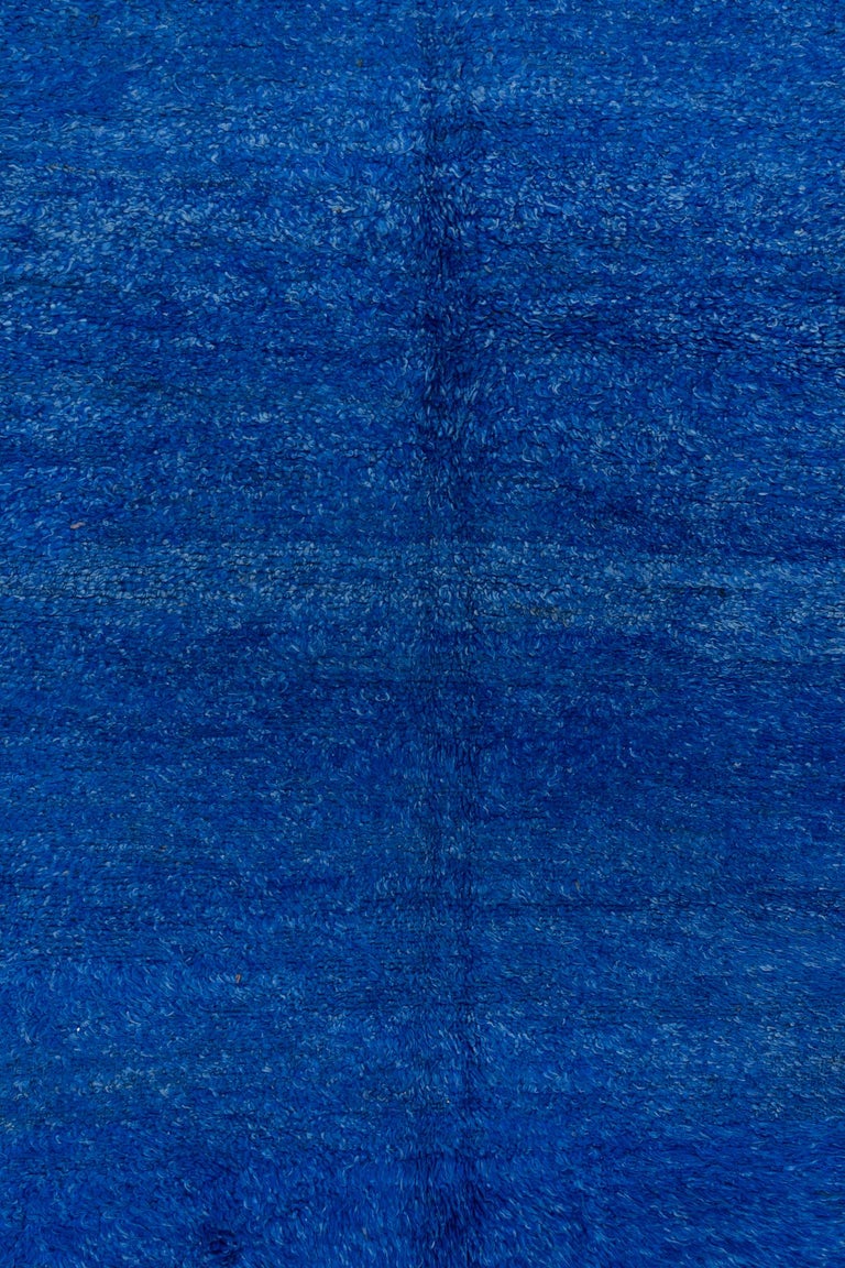 Vintage Deep Blue Beni Mrirt Rug For Sale at 1stDibs