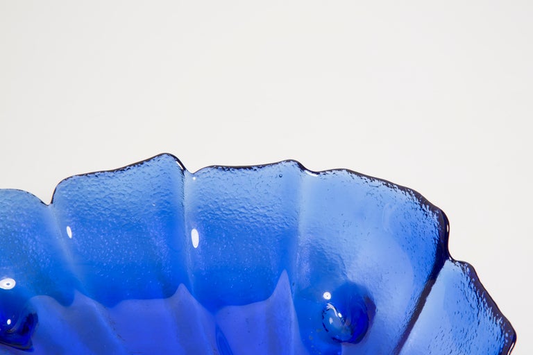 Vintage Deep Blue Decorative Glass Leaf Plate, Italy, 1960s For Sale at ...